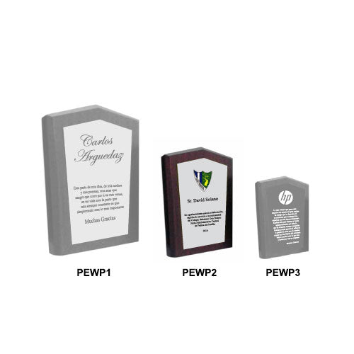 Placa Escritorio Madera Picudo (Cod: PEWP) – Fábrica Nacional de Trofeos